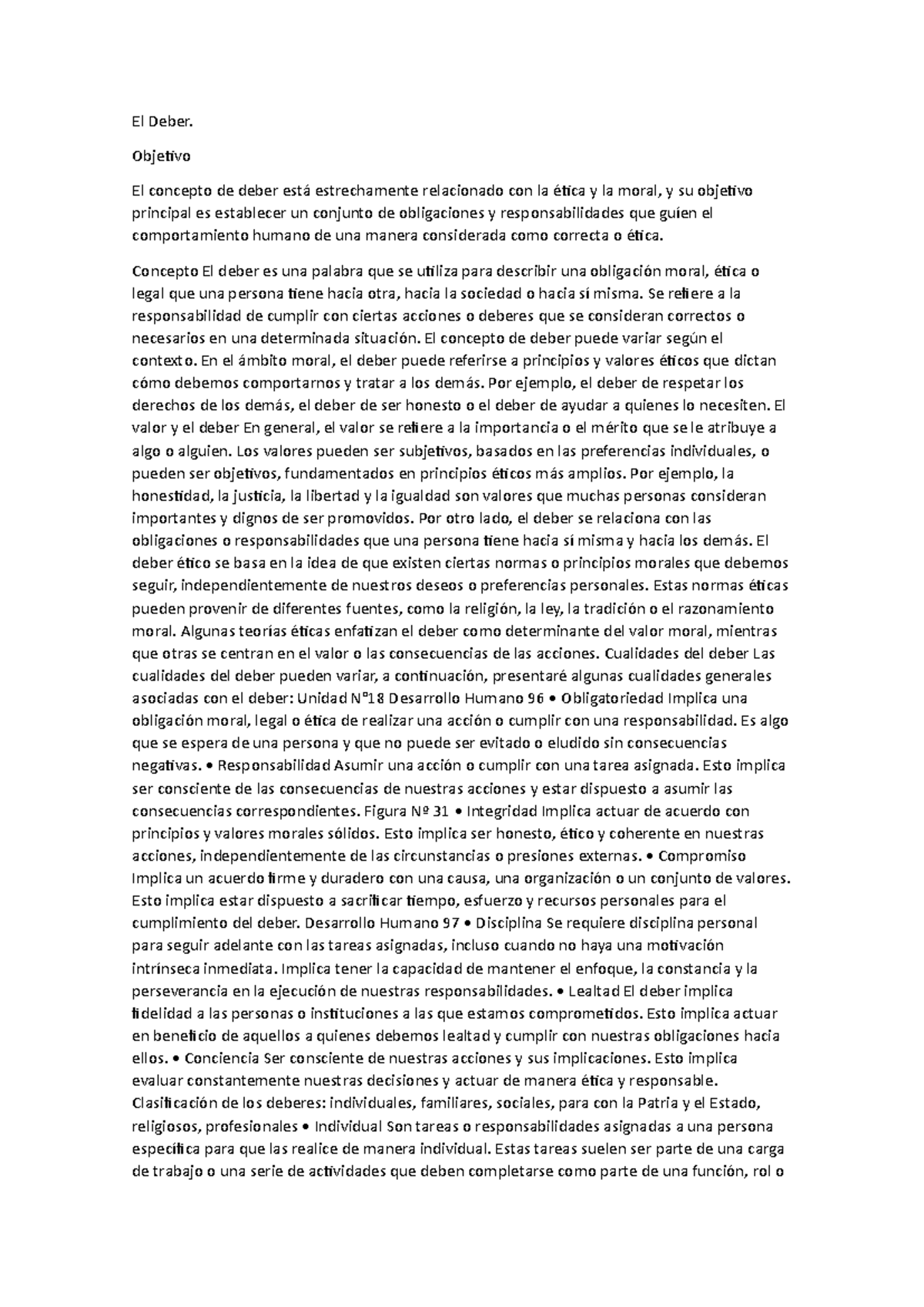 El Deber: Ética, Moral y Responsabilidades en el Desarrollo Humano ...