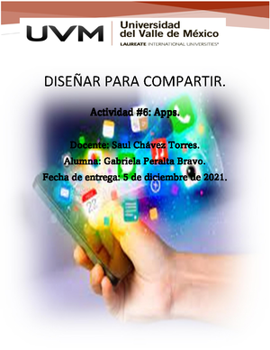 Actividad 8 Reto Diseñar para compartir - UNIVERSIDAD DEL VALLE DE MÉXICO Actividad 8 Reto ...