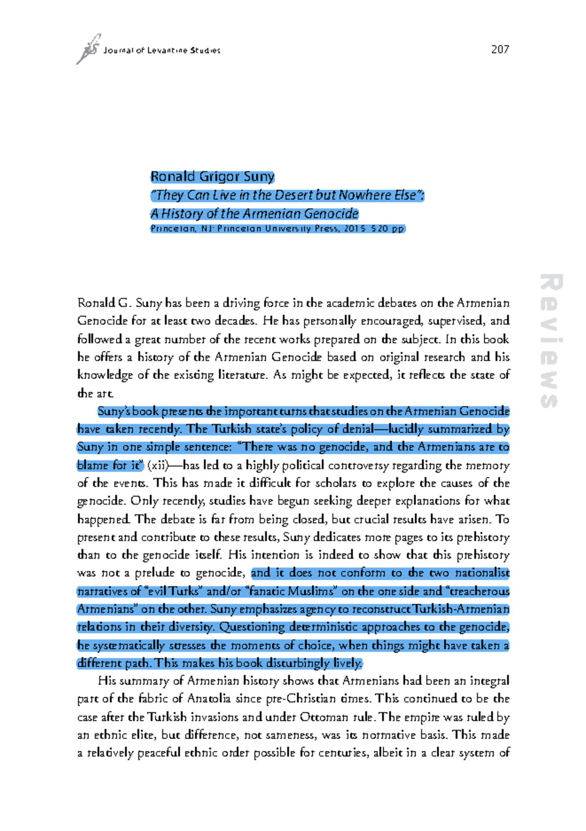 Armenian Genocide Analysis: Suny's Insights on Historical Context - Studocu