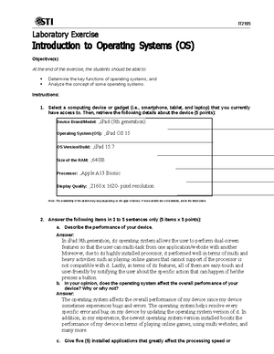 02 Task Performance 1 - Operating System - CHRISTIAN JAMES D. FLORES BSIT – 2A I. A. Recall the ...