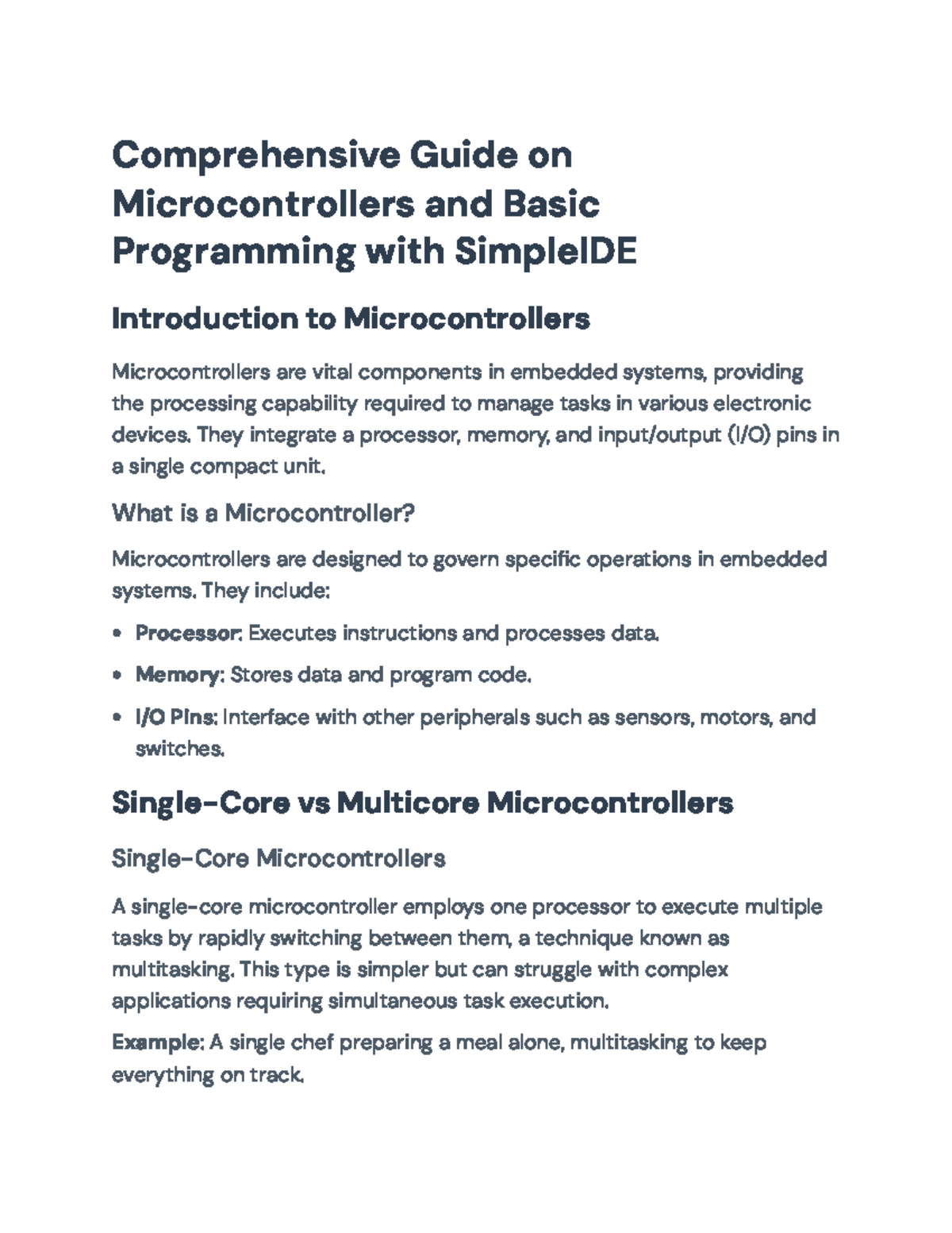 Microcontrollers and Programming Basics with SimpleIDE: A Guide ...