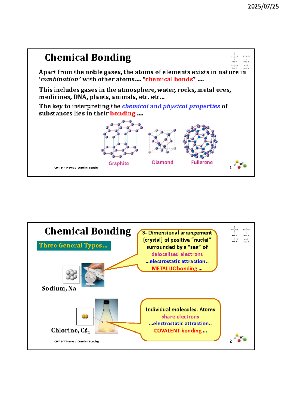 CMY 147 Theme 1: Comprehensive Overview of Chemical Bonding - Studocu