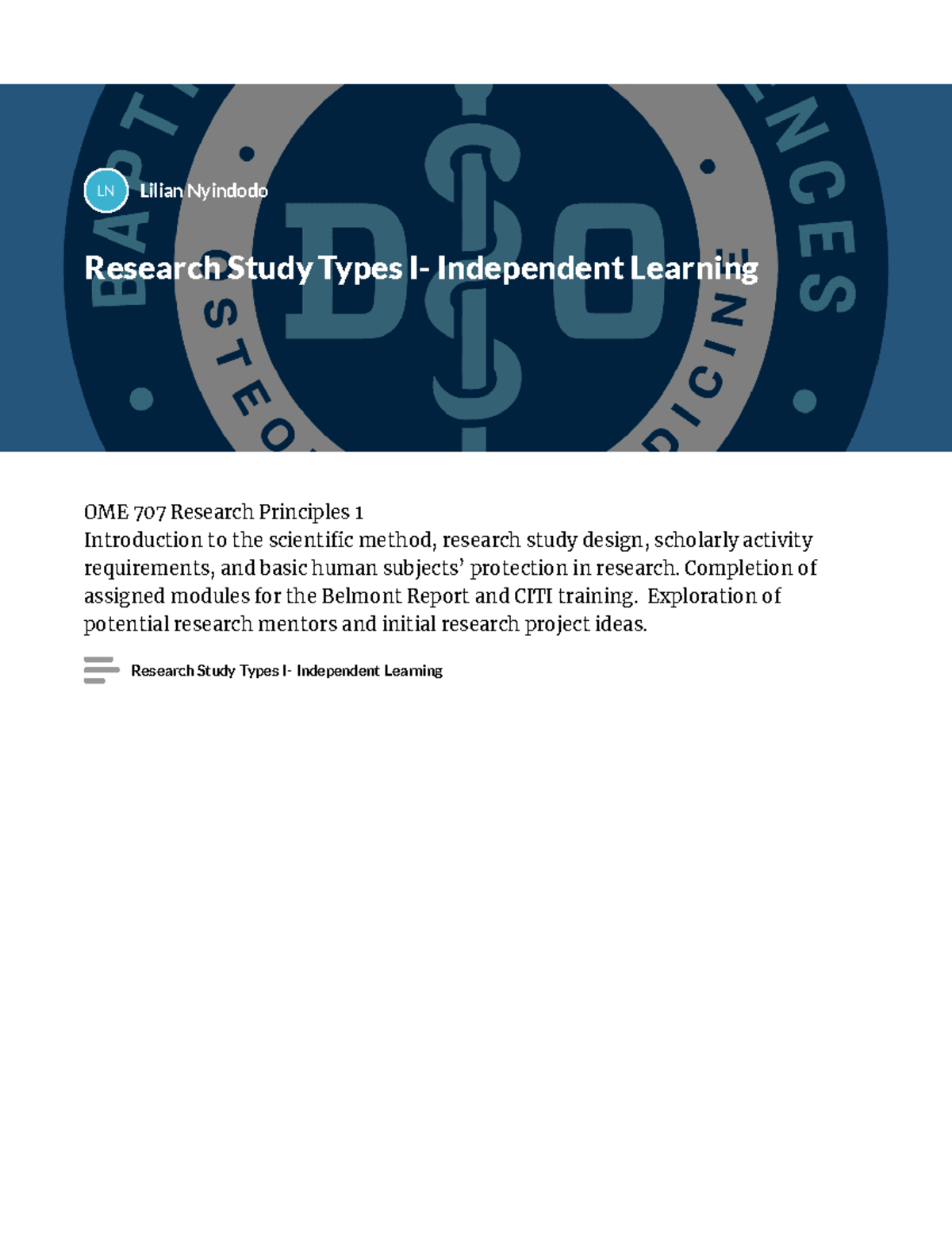 Research Study Types I: Observational vs. Interventional OME 707 - Studocu