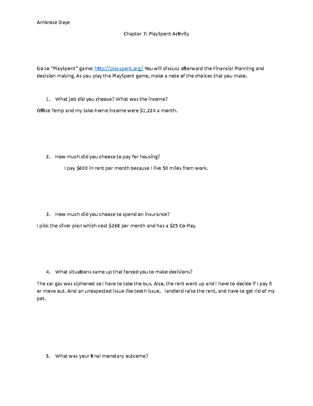 Ambrose Daye HA 7 - Ambrose Daye Chapter 7: PlaySpent Activity Go to ...