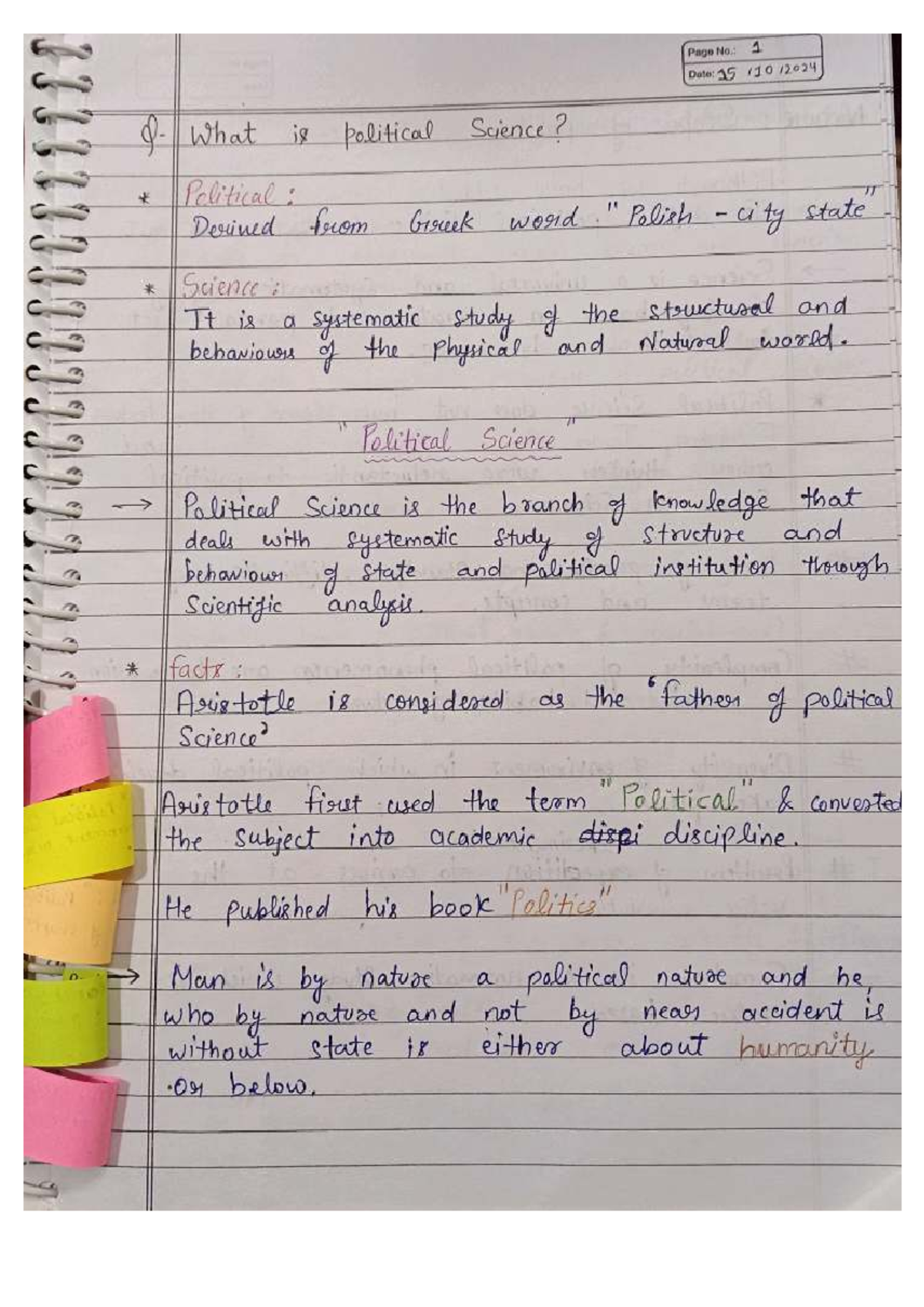 Political Science Notes: Understanding State, Government, and Theories ...