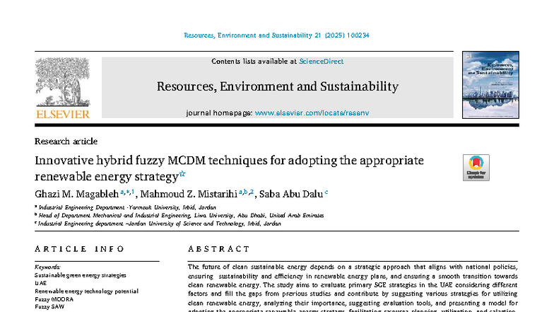 Innovative Hybrid MCDM Techniques for Renewable Energy Strategies in ...