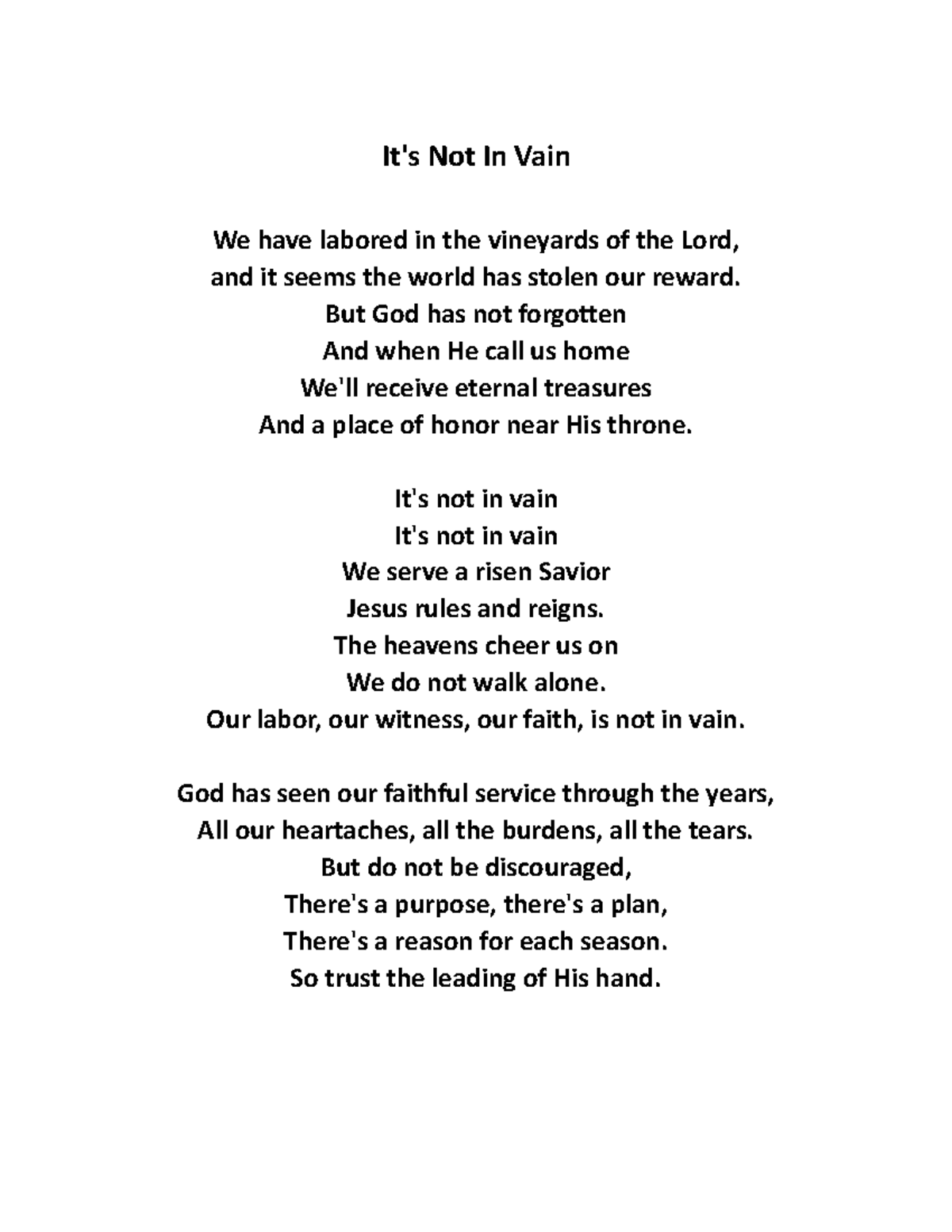 Songs - Inspirational Lyrics for Waiting on Redemption - Studocu