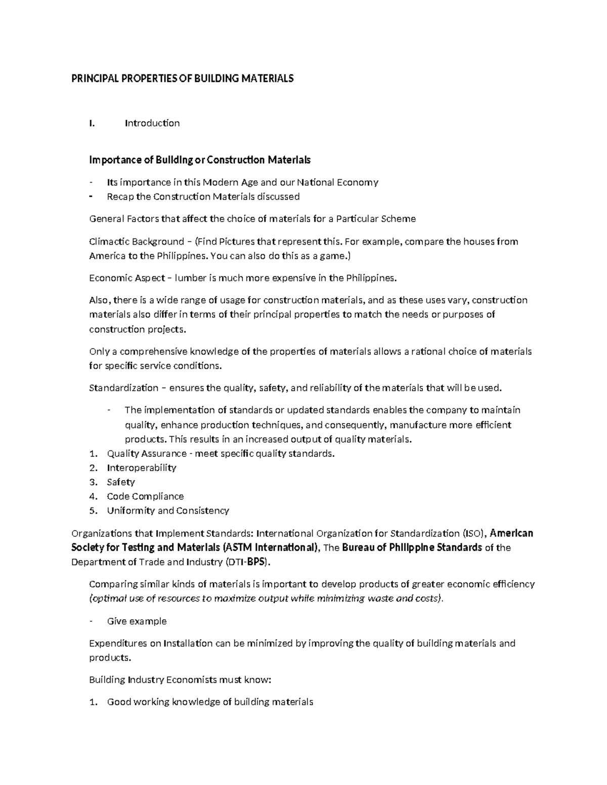 Principal Properties of Building Materials - Overview and Key Factors ...