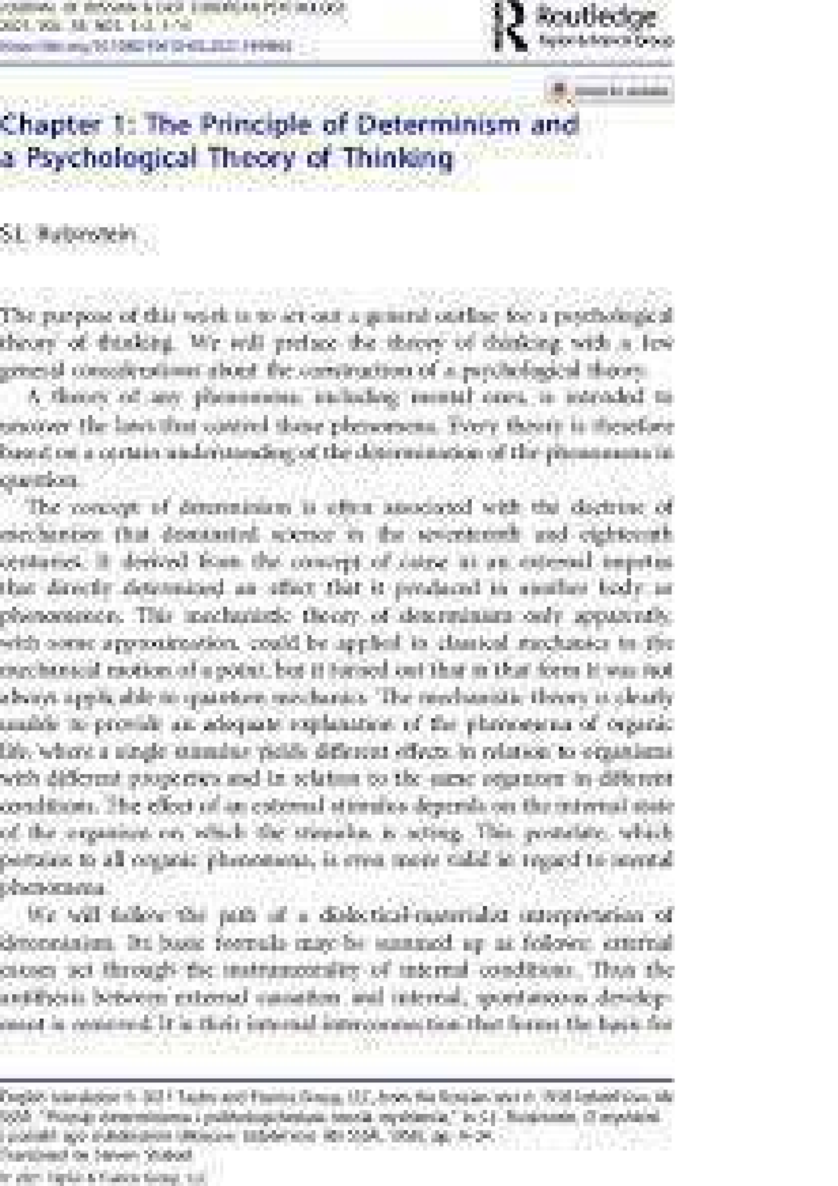 Psychology 101: Chapter 1 - The Principle of Determinism Explained ...