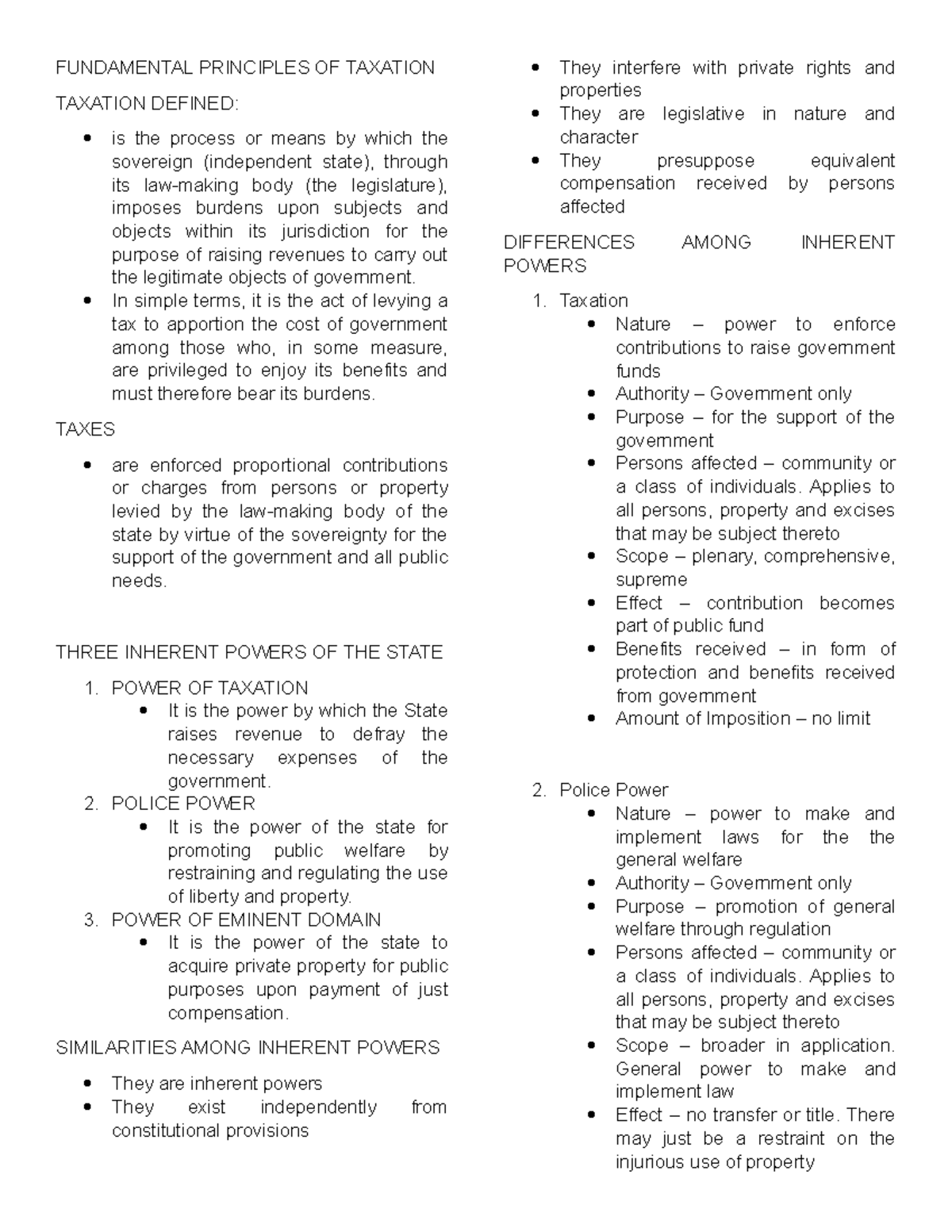 Fundamental Principles of Taxation: An In-Depth Analysis - Studocu