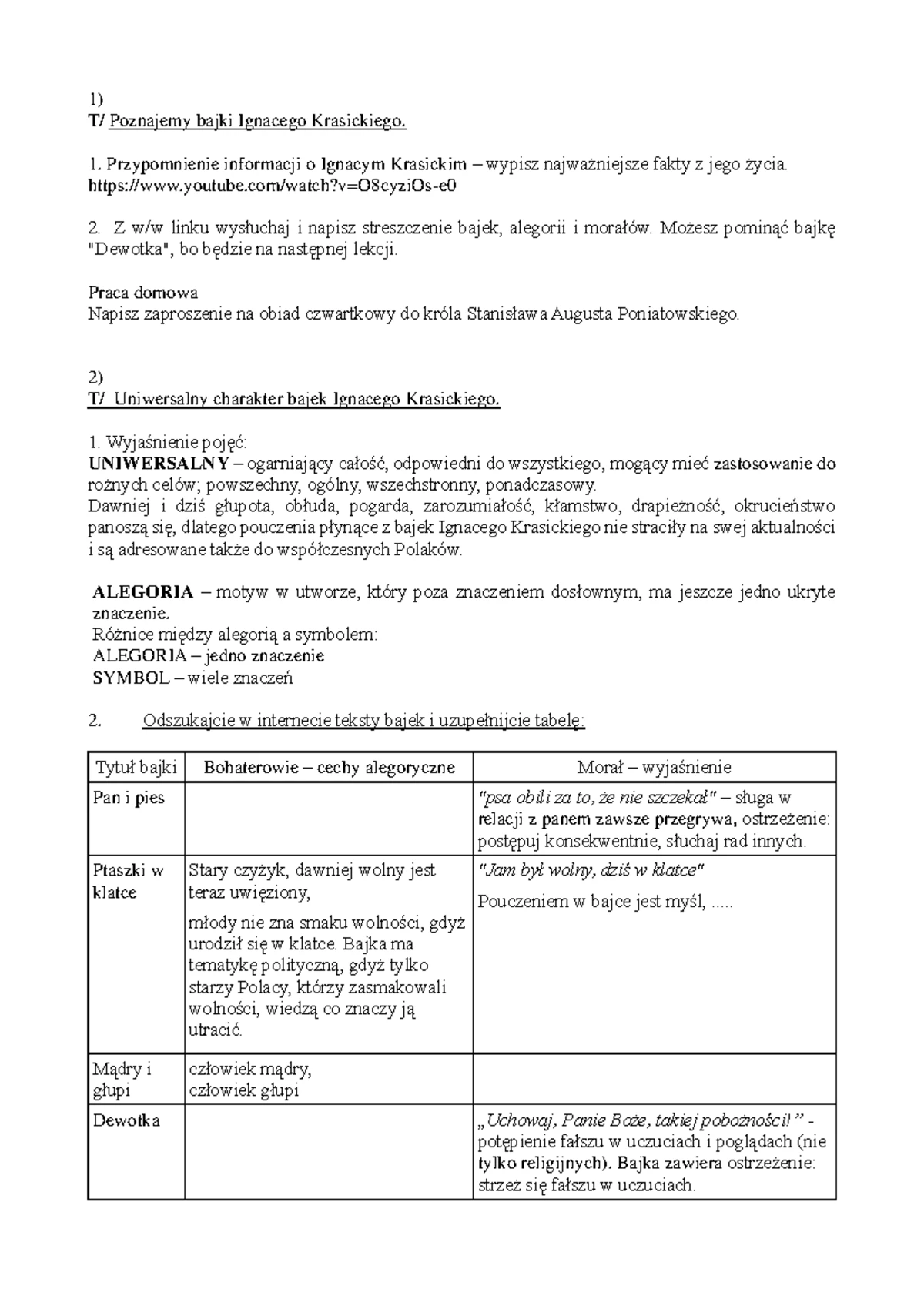 Karta Pracy: Zapisywanie Równań - Klasa 6a - Studocu