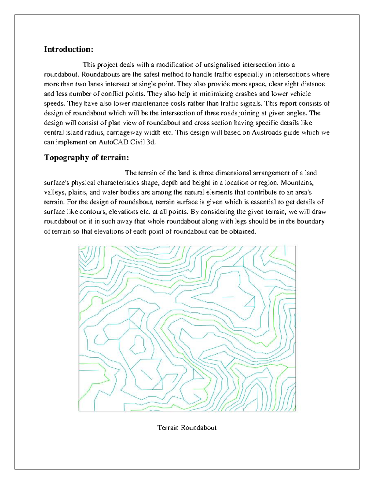 Transport Engineering 1: Roundabout Design Project Report - Studocu