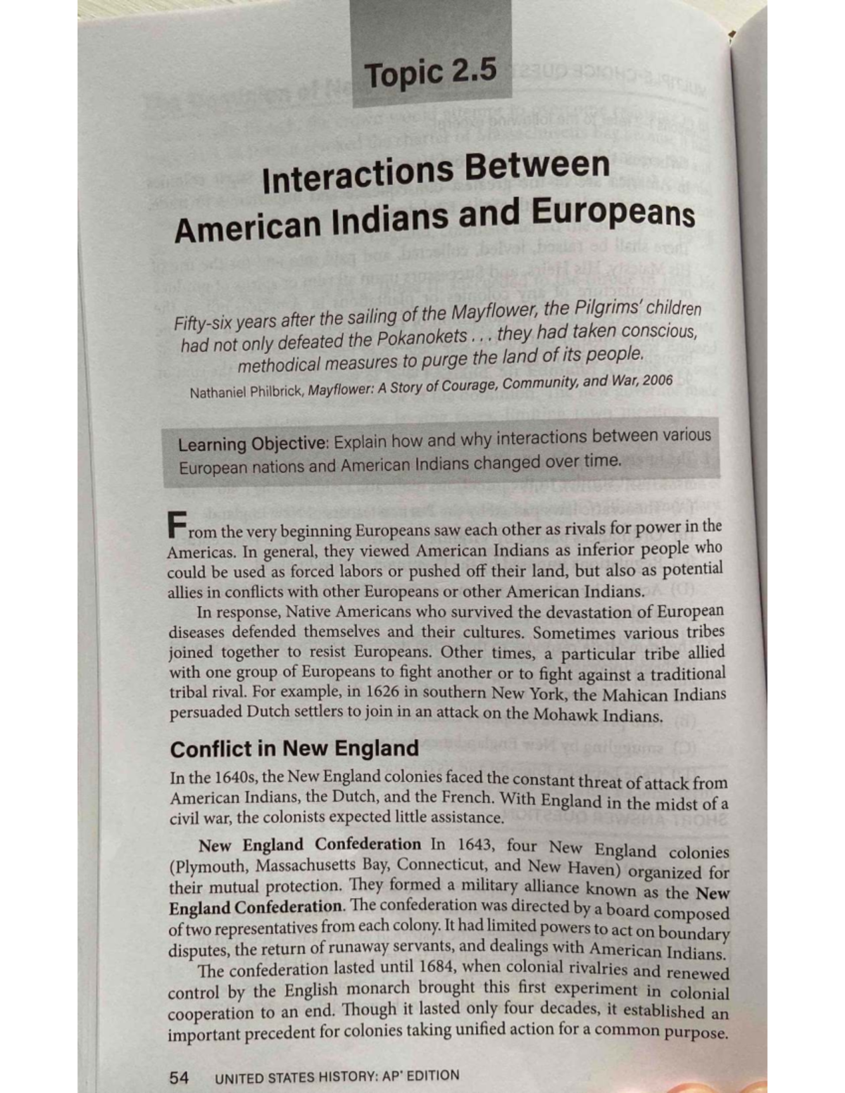 Interactions Between American Indians and Europeans: A Historical ...