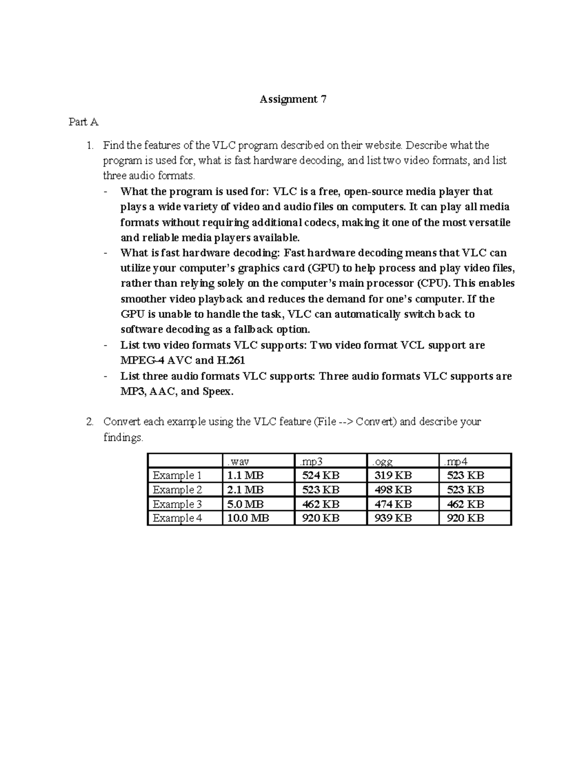 Assignment 7: VLC Media Player Features & File Conversion Analysis ...