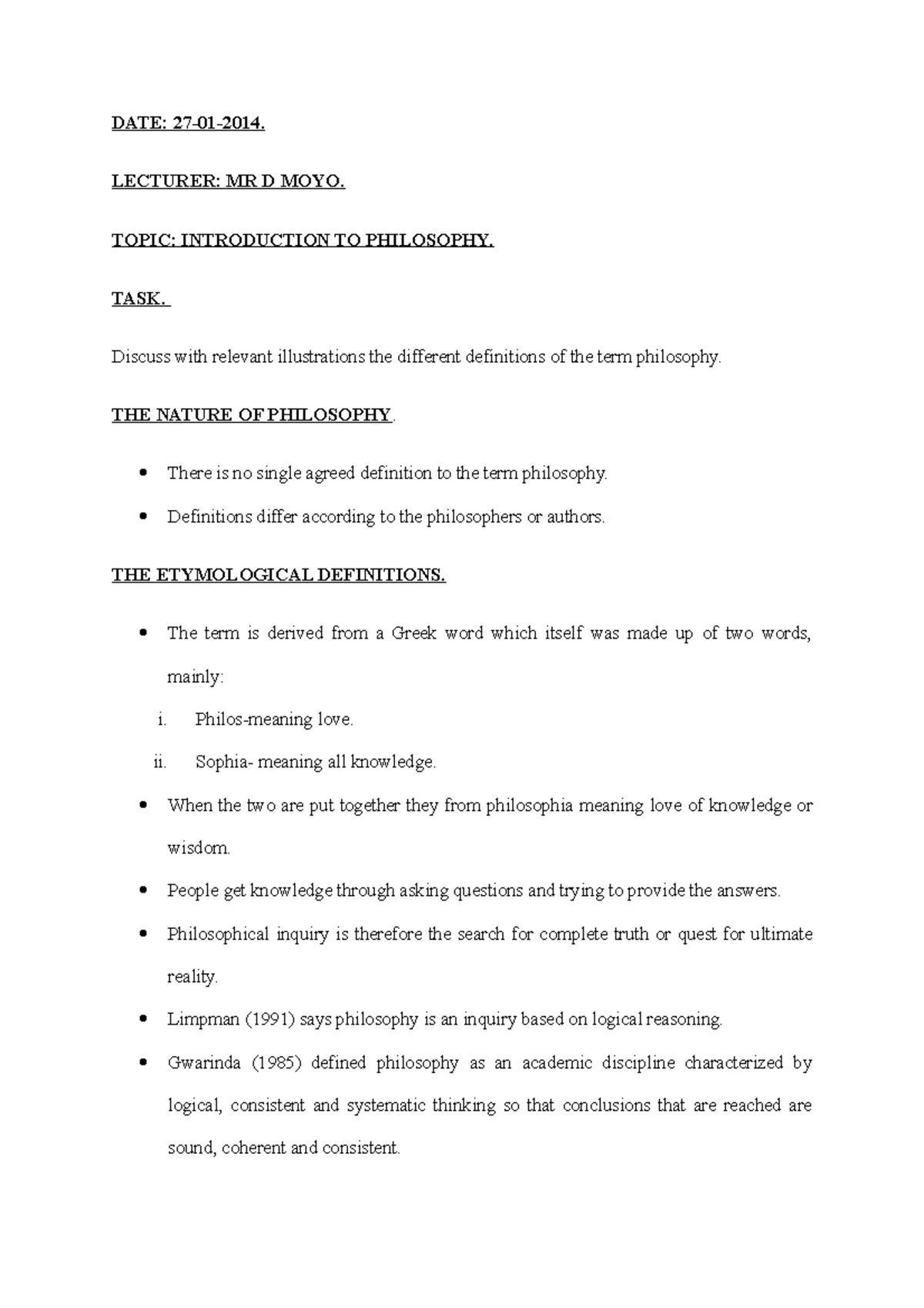 EPS 100 Introduction to Psychology Lecture Notes pdf - EPS 100 ...