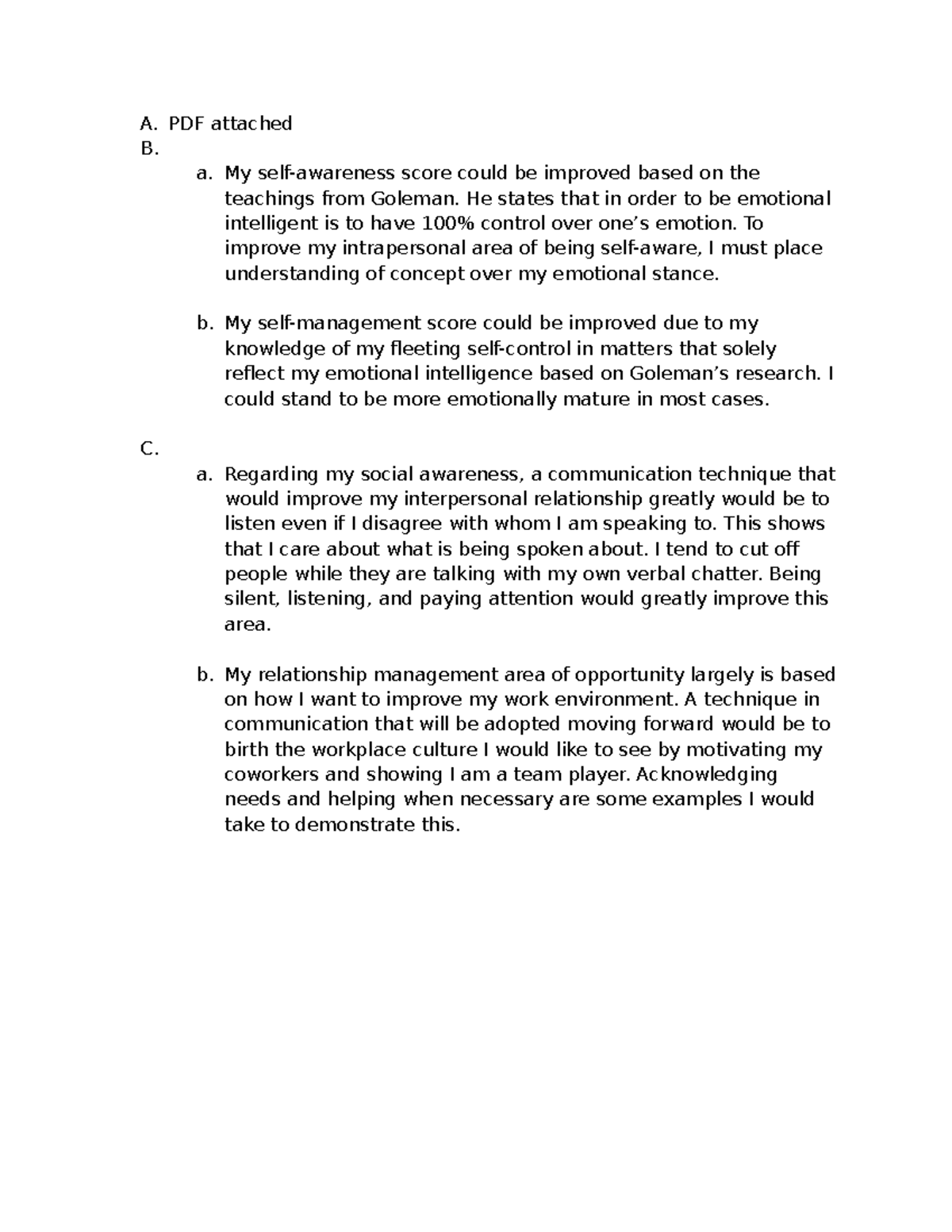 WGU D082 Task 1 - Task 1 Passed Competency - A. PDF attached B. a. My ...