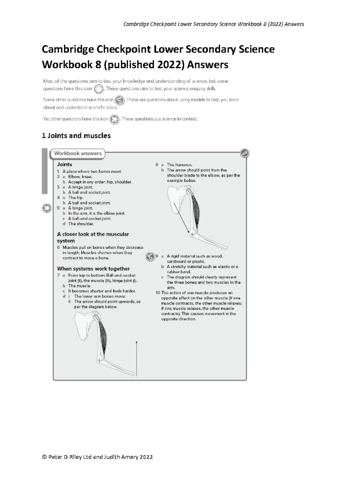 Cambridge Checkpoint Lower Secondary Science Workbook 8 Answers - Studocu