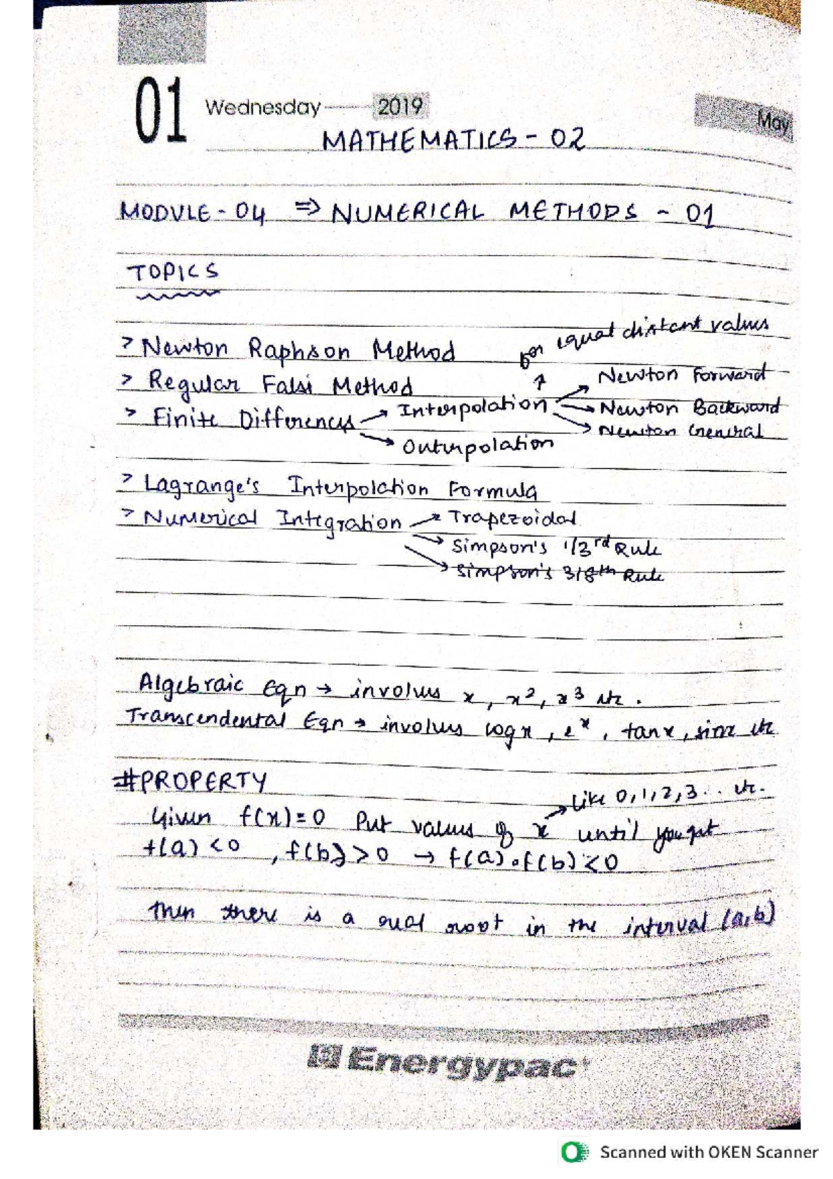 Numerical Methods 04: Short Notes on Key Topics and Formulas - Studocu