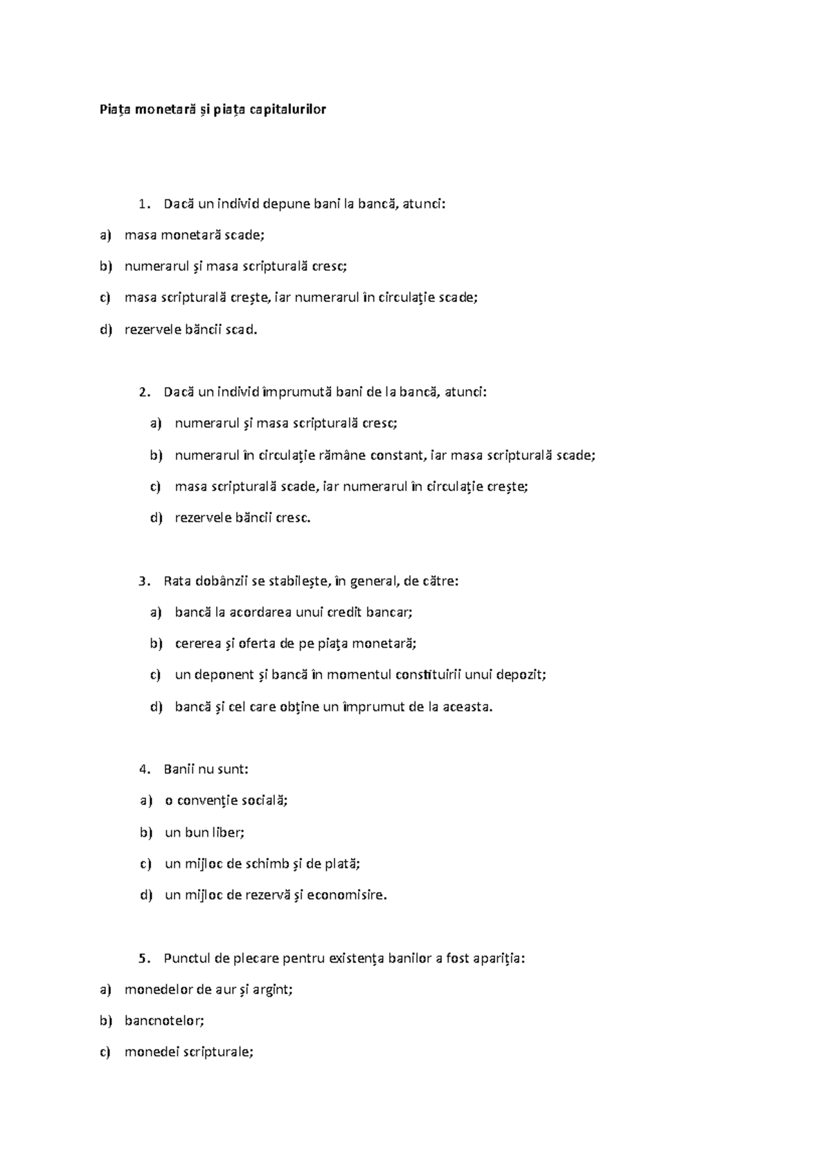 Macroeconomie-Piaţa monetară şi piaţa capitalurilor - Piaţa monetară şi ...