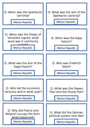 Weimar and nazi germany revision guide - Weimar and Nazi Germany ...