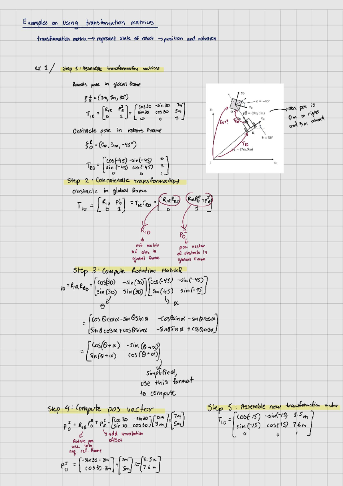Transformation Matrices in Robotics: Week 2 Notes (Lec 260121) - Studocu