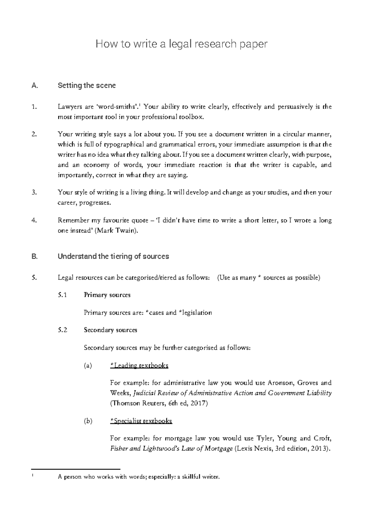 Legal Research Paper Writing Guide: Best Practices & Resources - Studocu