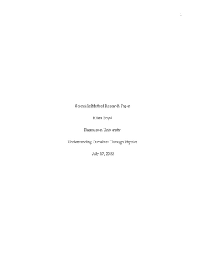 [Solved] Conduct your own physical experiment using the scientific ...