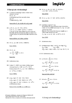 Formelblad - Formelsamling Fysik 1 Rörelse Hastighet Medelhastighet Konstant hastighet v ̄ = ∆ ∆ ...