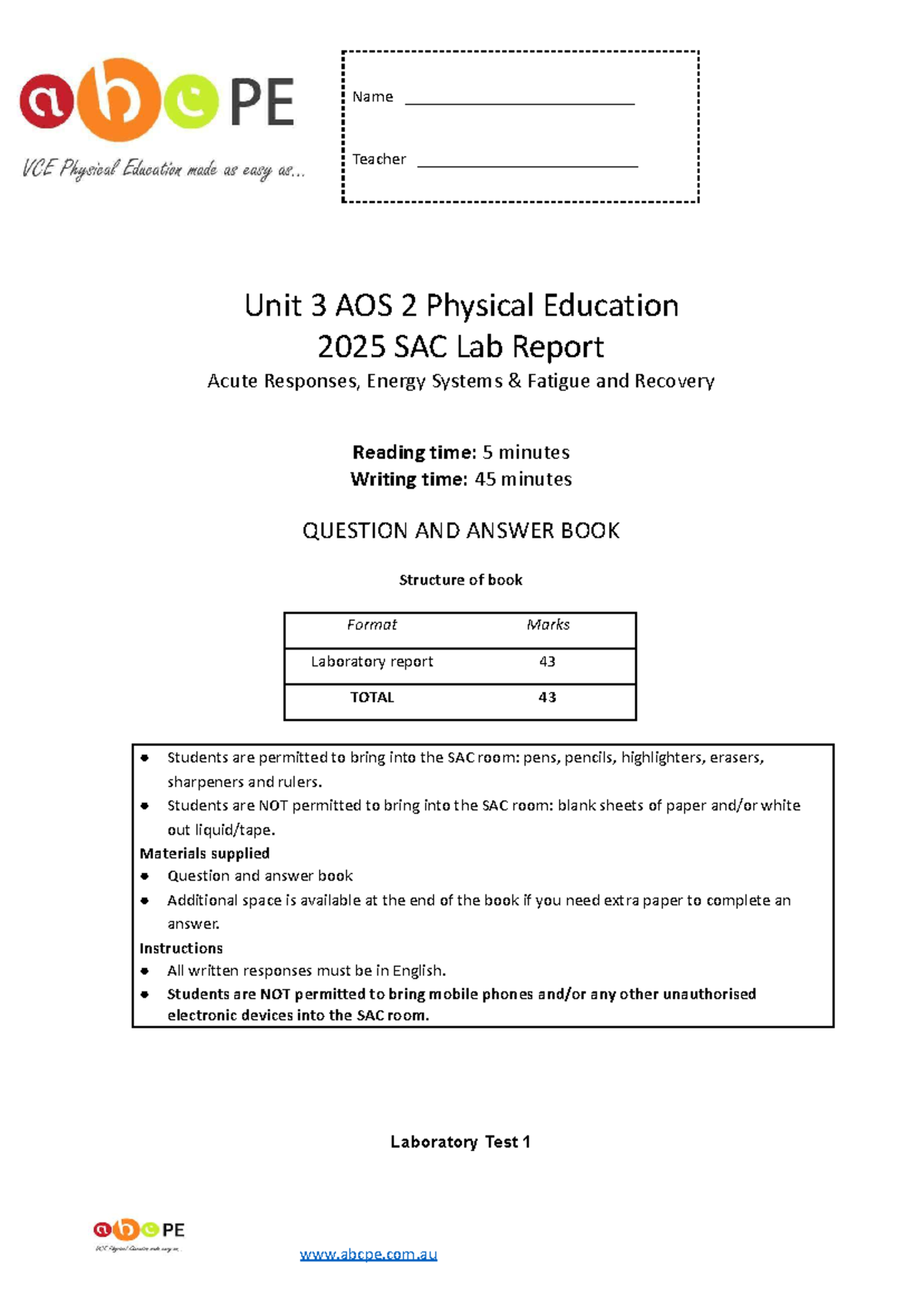 SAC 2 Trial 3: Lab Report on Phosphate Recovery & Energy Systems - Studocu