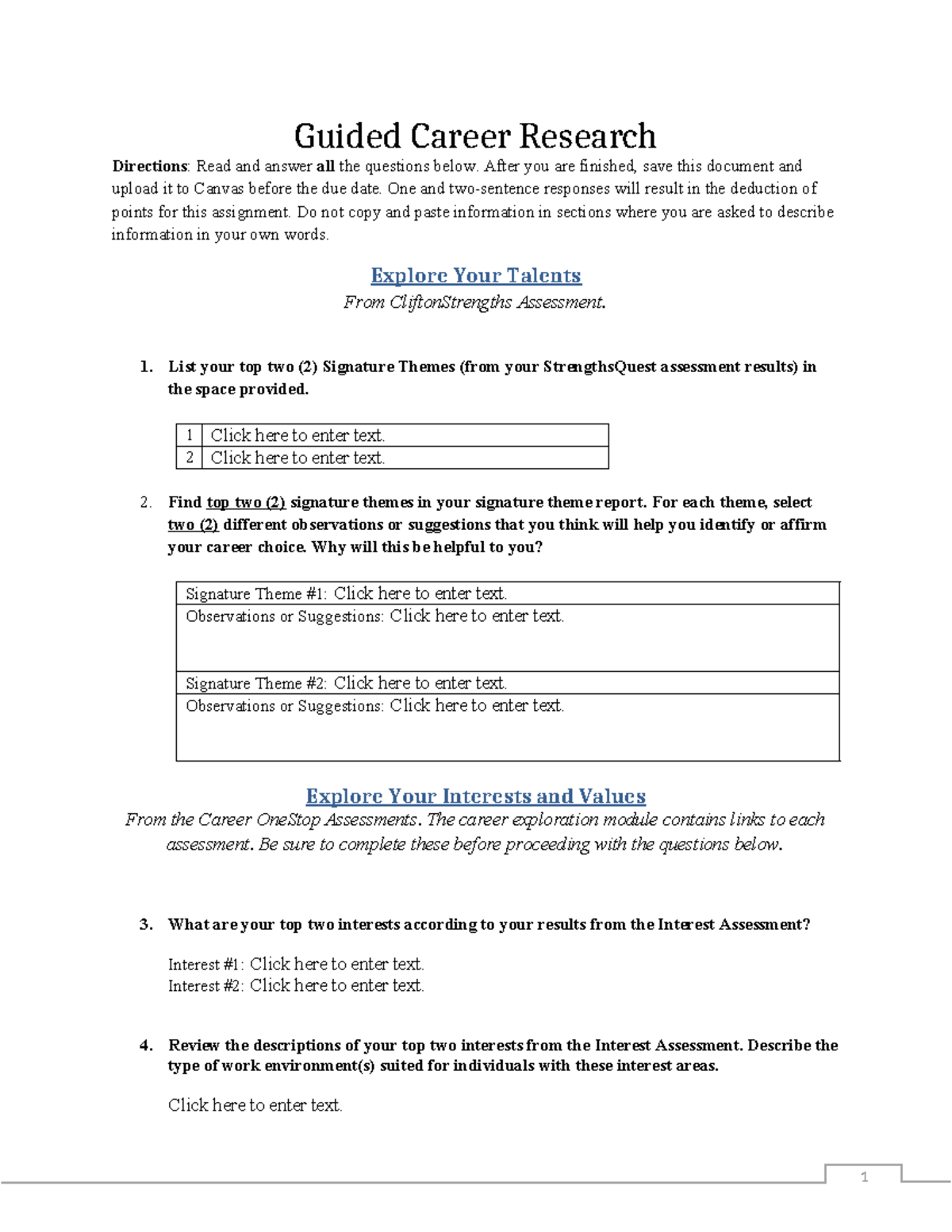 Guided Career Research Update - Fall 2023 Assignment Insights - Studocu