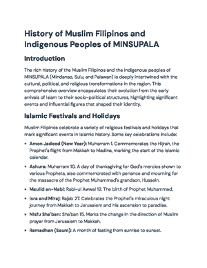 Module 1: Understanding Filipino Muslims & Indigenous Peoples of ...