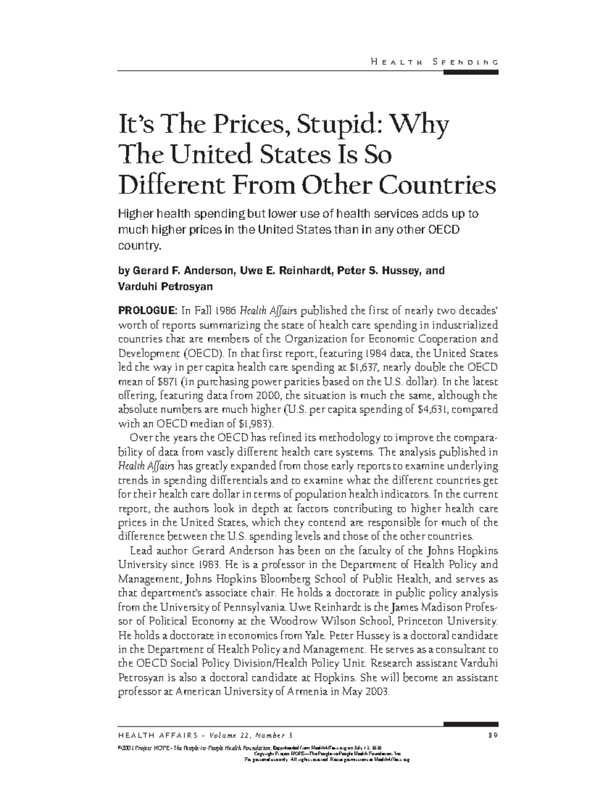 It’s the prices, stupid - It’s The Prices, Stupid: Why The United ...