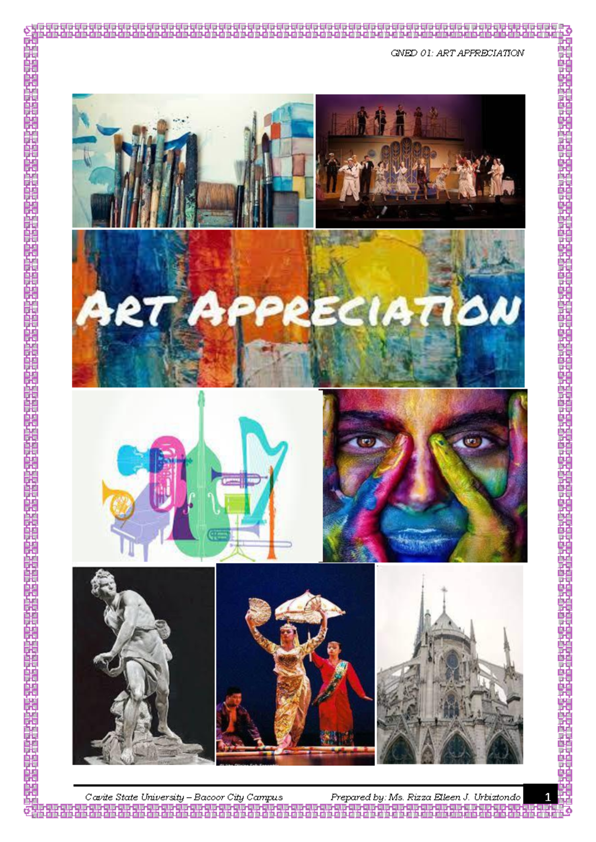 GNED 01 Art Appreciation (Comprehensive Learning Module) - Studocu