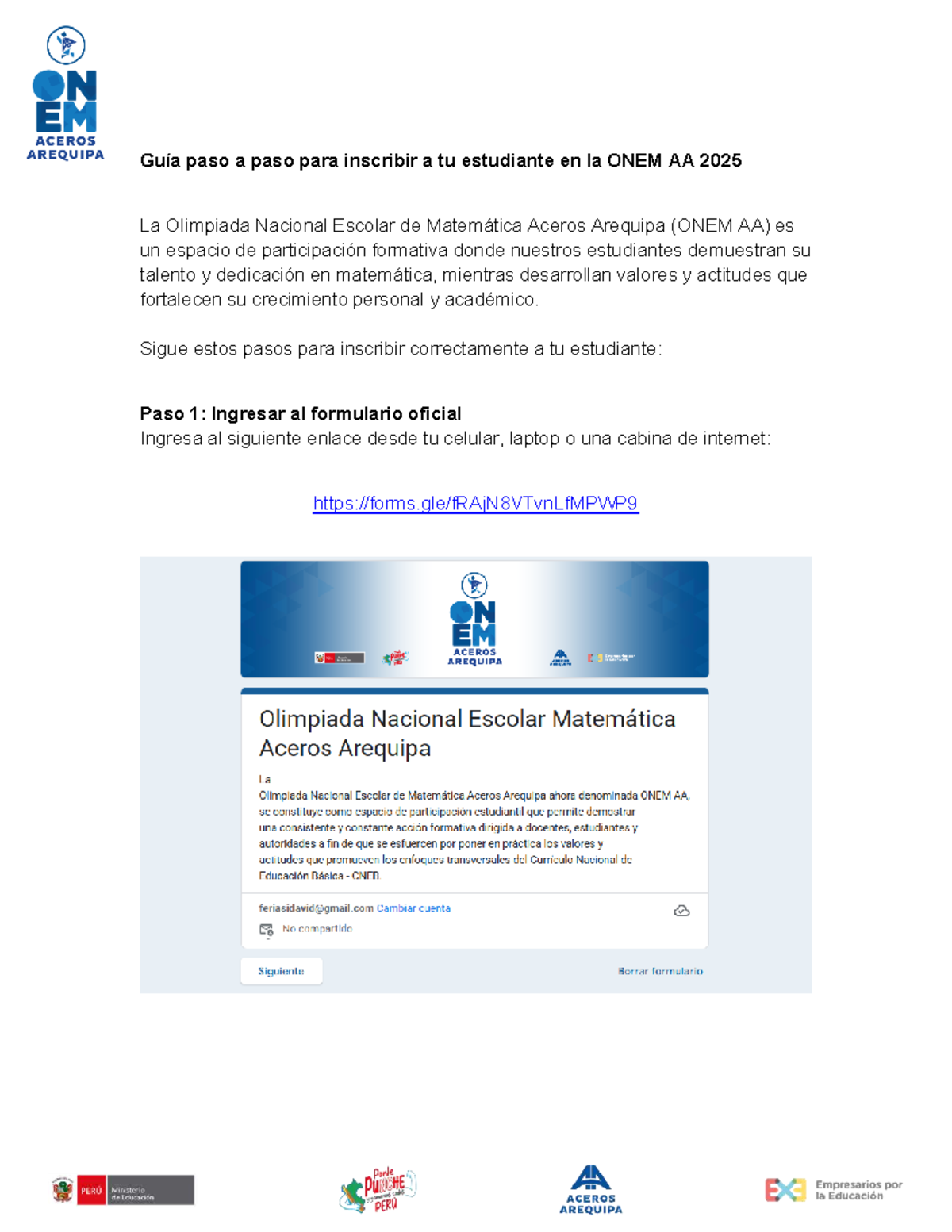Guía de Inscripción a la ONEM AA 2025: Pasos y Consejos - Studocu
