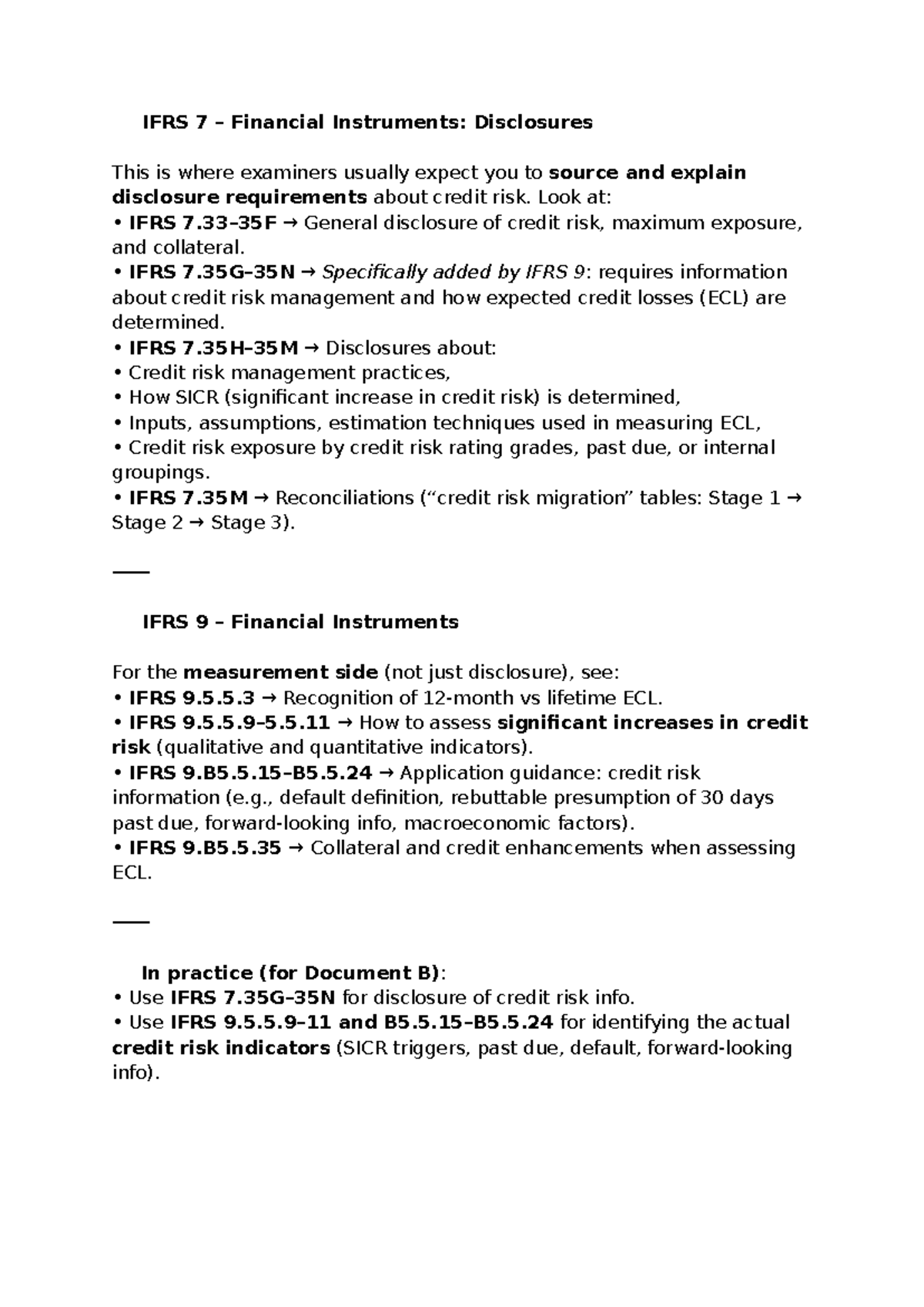 IFRS 7 & 9: Credit Risk Disclosure Requirements Explained - Studocu