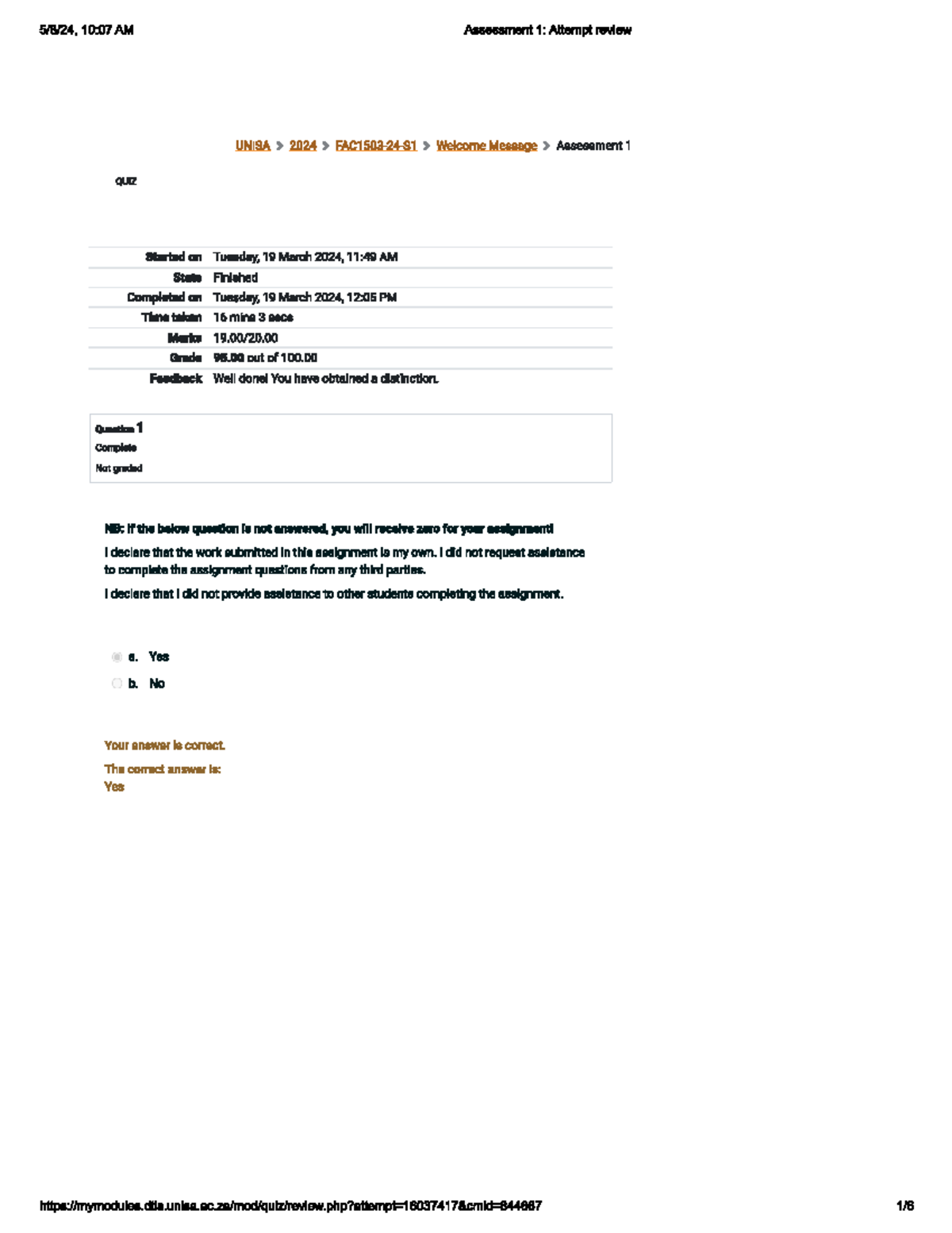 FINANCIAL ACCOUNTING ASSESSMENT 1: Attempt Review & Feedback - Studocu