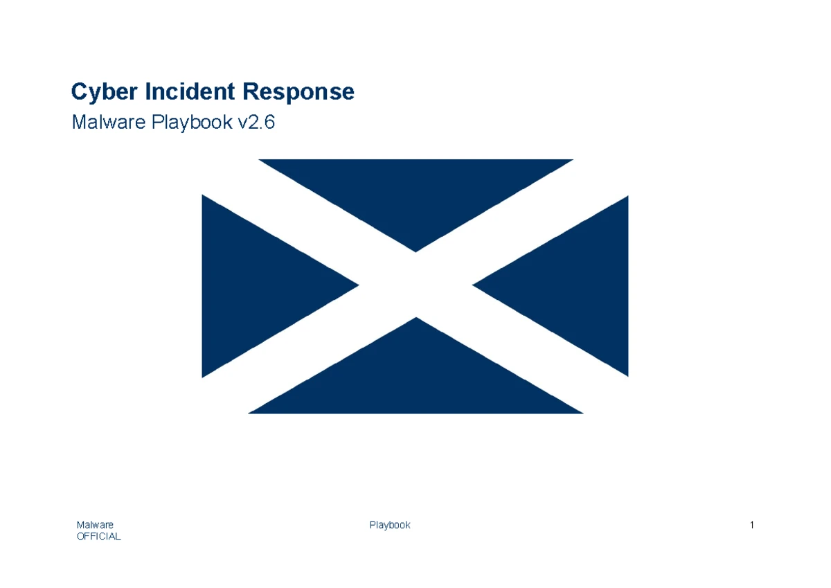 Cyber Incident Response Toolkit: DoS Playbook v2.6 Official Guide - Studocu