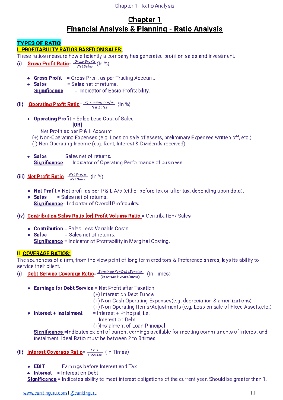Chapter 1 Financial Analysis: Comprehensive Ratio Analysis FT - Studocu