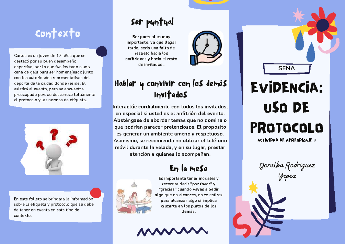 Evidencia Uso de protocolo semana 3 - PROYECTO ENSIGNA Lola Sánchez Creatividad Contexto Carlos ...