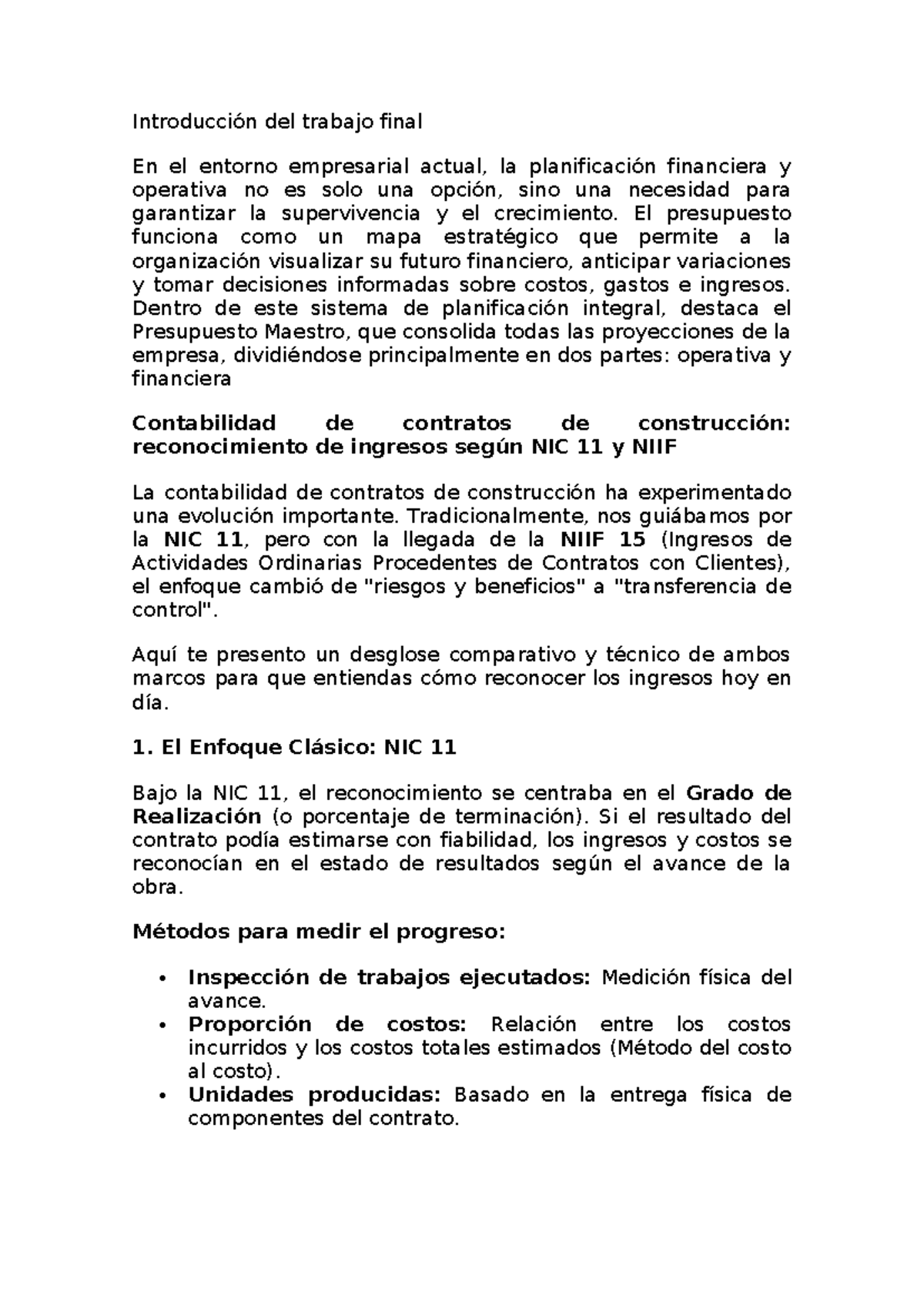 Exposición del Trabajo Final: Contabilidad Superior y Presupuestos ...