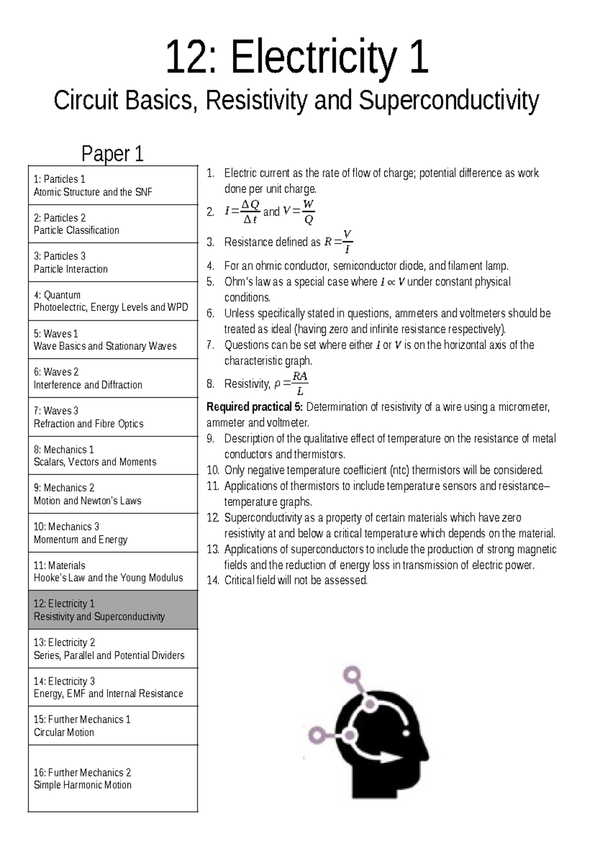 Physics 111: Cheat Sheet on Electricity, Particles, Waves, and Mechanics - Studocu
