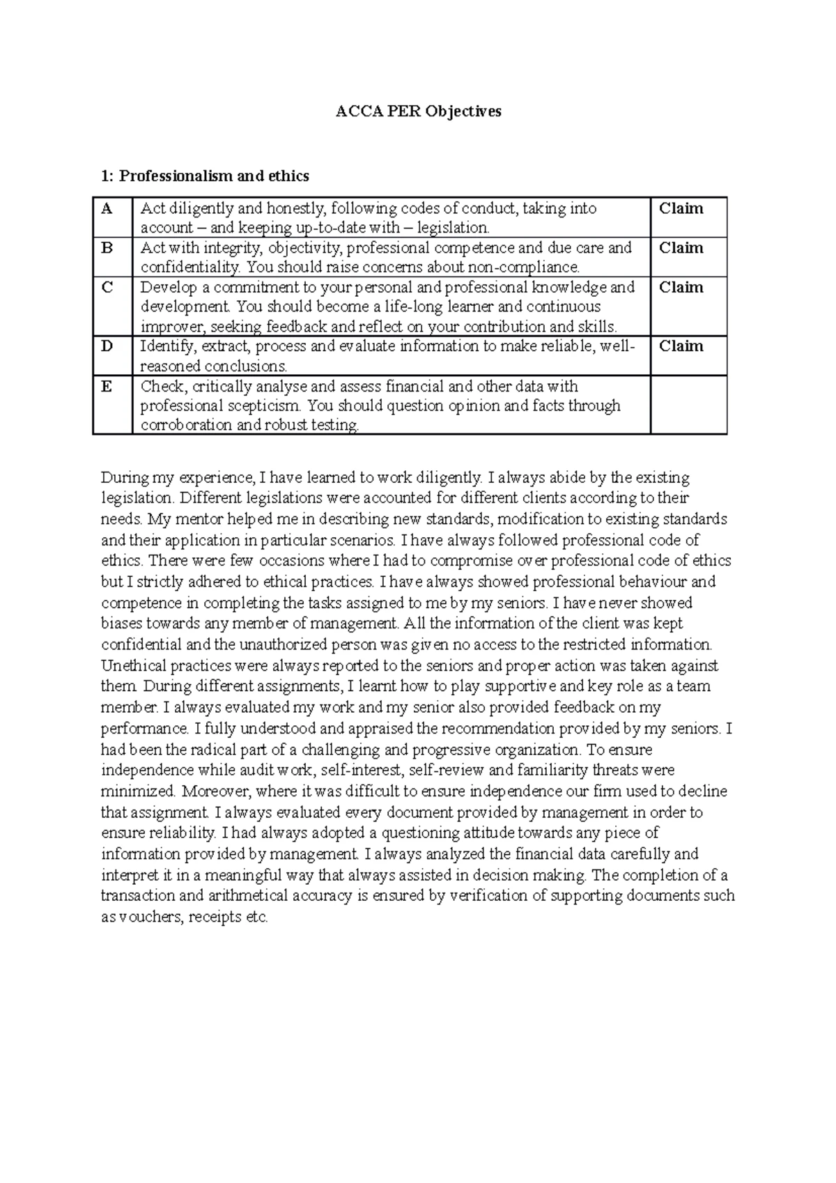 How To Write Performance Objective Statements Your Performance Objective Statement Is How You