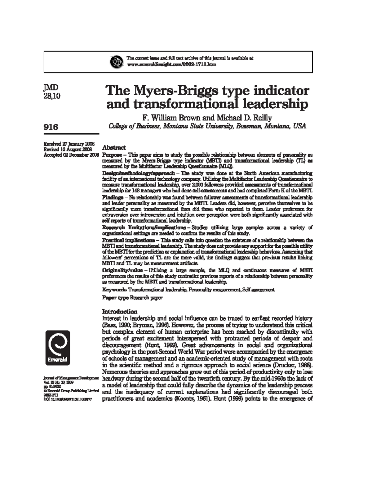 Understanding the Myers-Briggs Type Indicator (MBTI) - Overview and ...