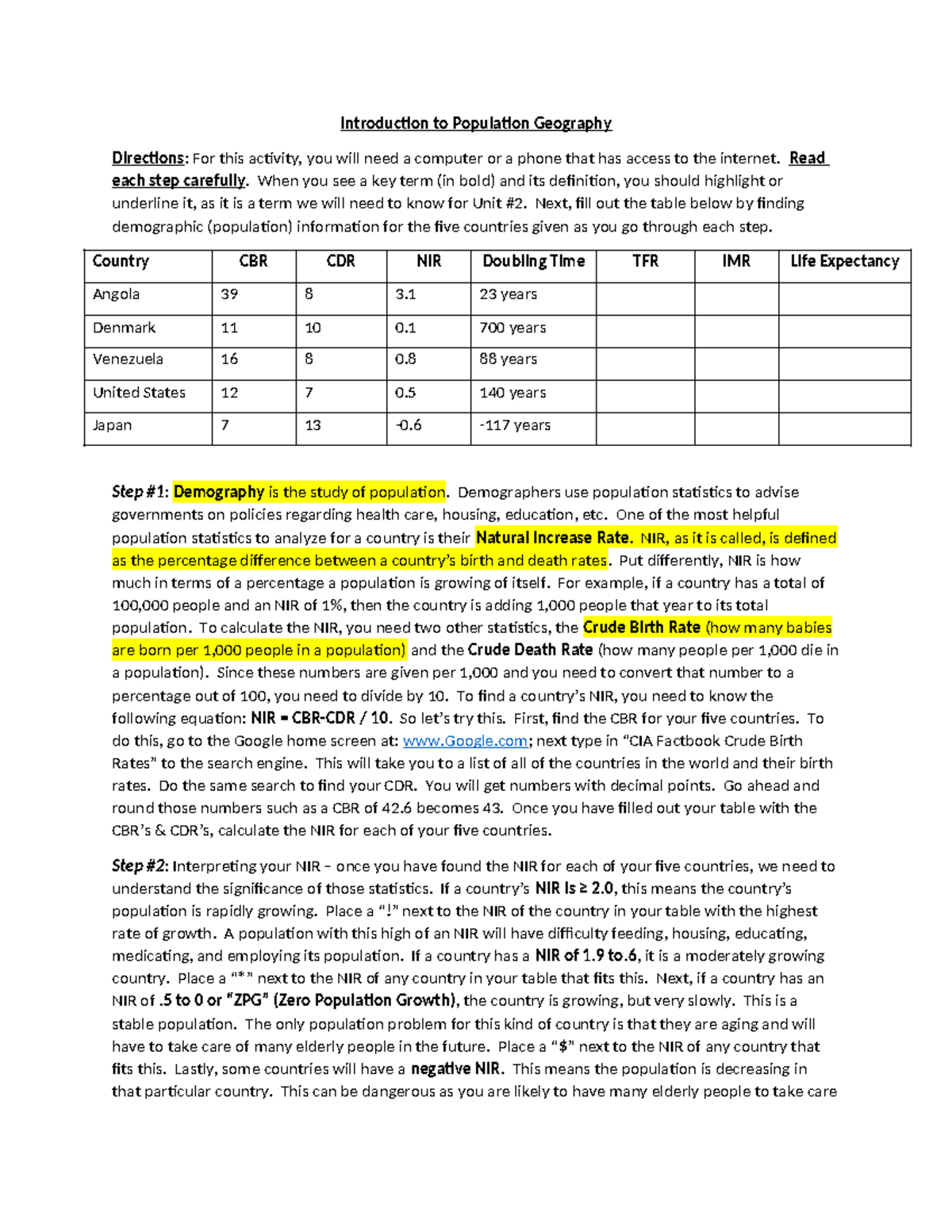 Introduction to Population Geography (Auto Recovered) - Introduction to ...