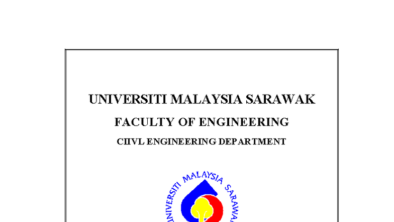 Lab Report Cover Page Unimas 202420250 - Civil Engineering - UNIVERSITI ...