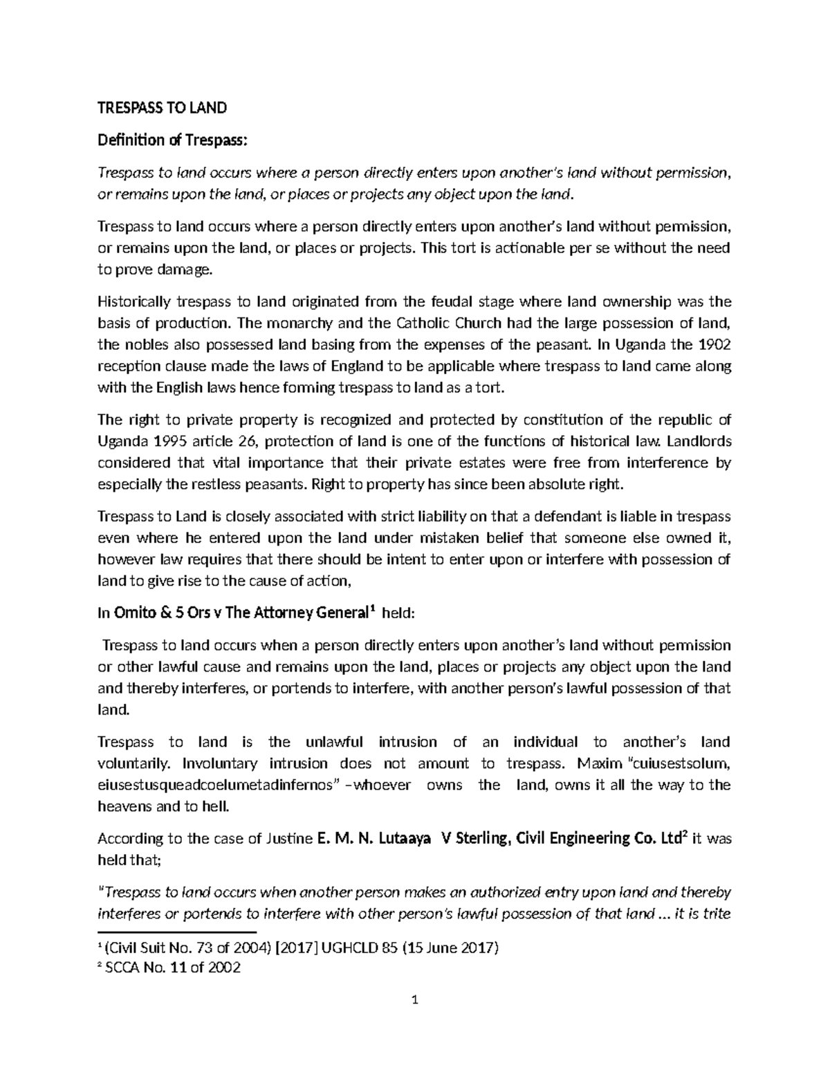 Trespass to Land: Definition, Elements, and Legal Implications (CW ...