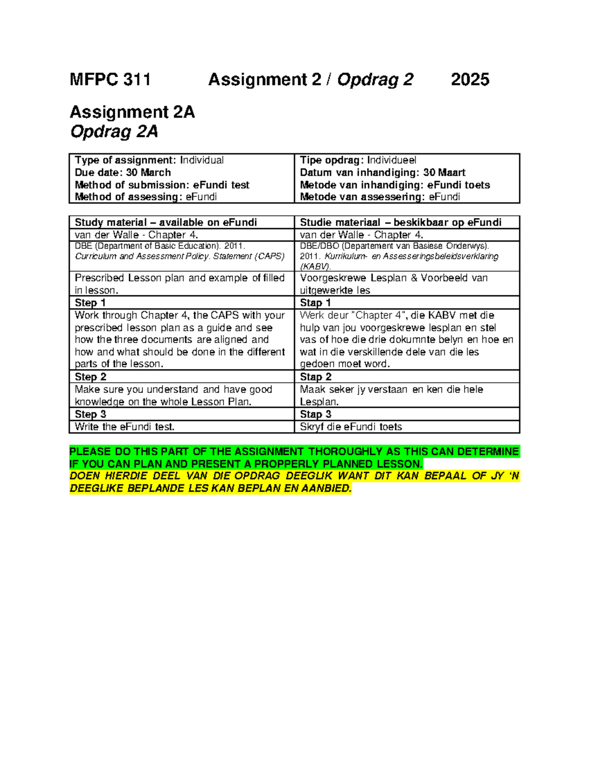 MFPC 311 Assignment 2 A, B C - 2025 Final - MFPC 311 Assignment 2 ...