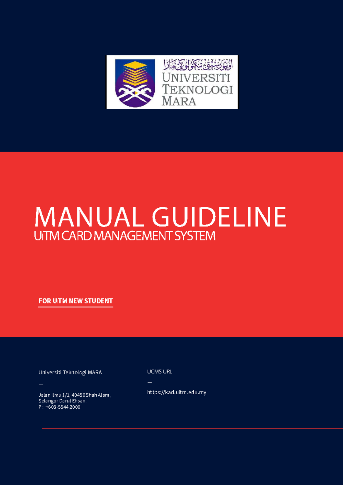 UCMS Manual Guideline for New UiTM Students: Step-by-Step Instructions ...
