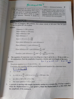 Mechanical Oscillation: Key Formulas and Concepts (PHYS 101) - Studocu