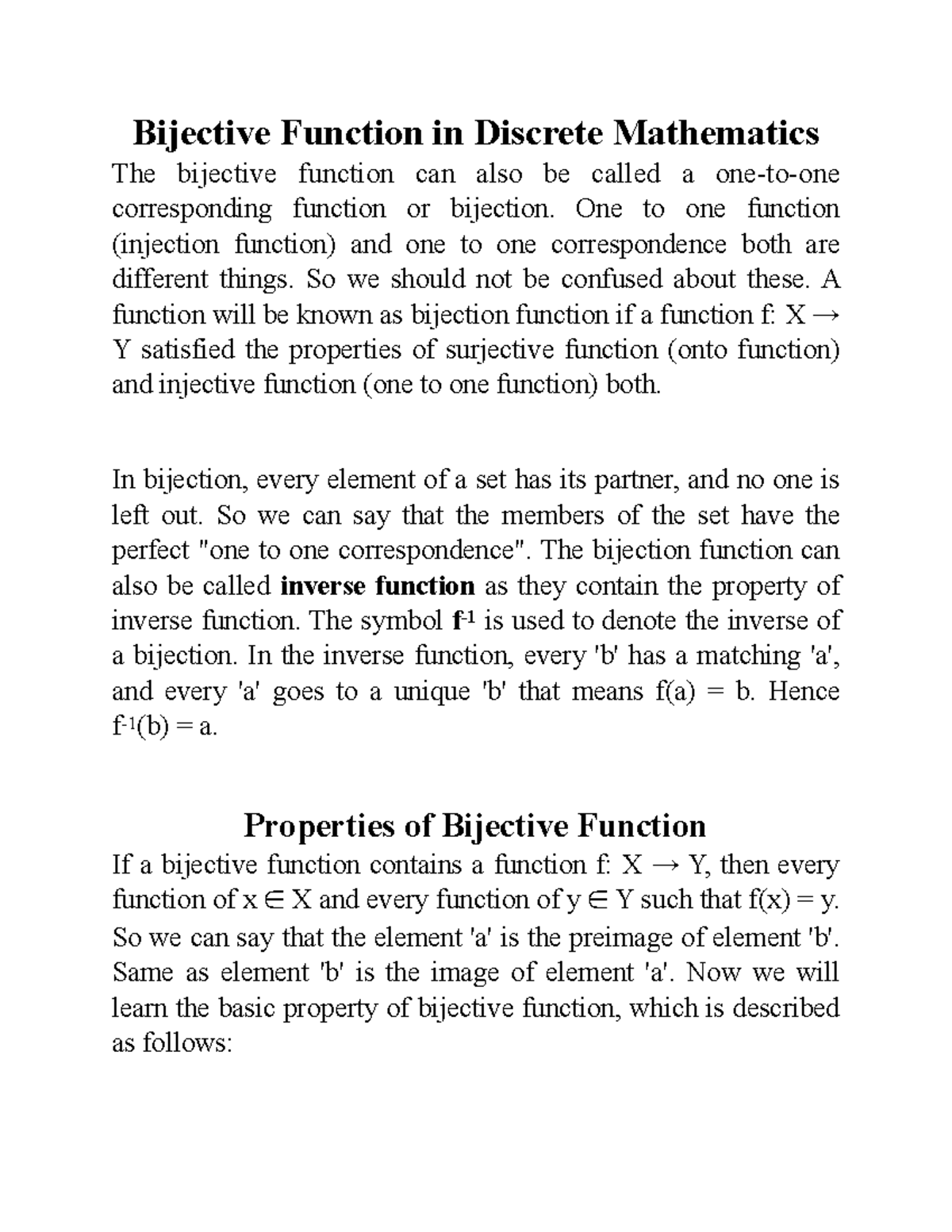Bijective function and Multinomial theorem and Langrange MVT ...